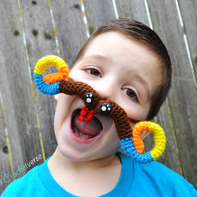 Ravelry: Crazy Snake Mustache pattern by Stephanie Pokorny