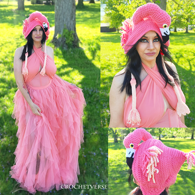 Ravelry: Flamingo Hood Hat pattern by Stephanie Pokorny