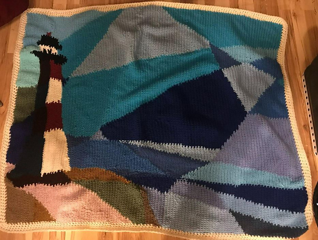 Ravelry: OFMD Lighthouse Blanket pattern by Rachael Dennis