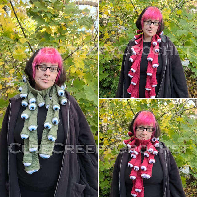 Ravelry: Eyeball Scarf pattern by Chae Aitchison (CuteCreepyCrochet)