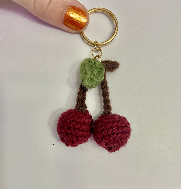 Ravelry: Cherry Key Chain pattern by Cute N Crocket