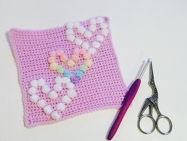 Ravelry: Triple Heart Square pattern by Lisa Hooper