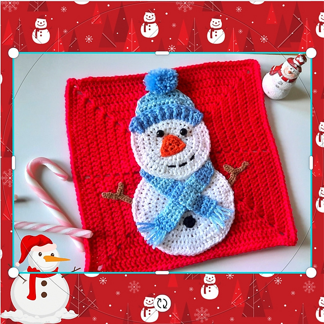 Ravelry: Snowman Square pattern by Lisa Hooper