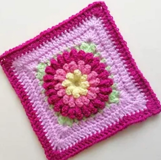 Ravelry: Large Popcorn Flower pattern by Lisa Hooper