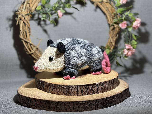 Ravelry: Blossom the Opossum pattern by Sarah Barratt