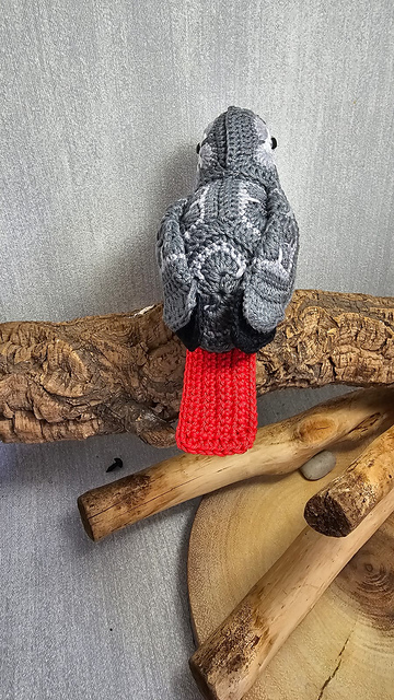 Ravelry: African Flower Grey Parrot pattern by Sarah Barratt