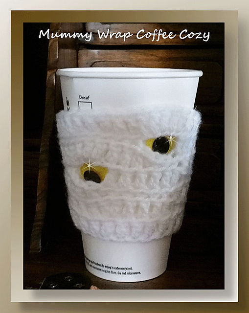 Ravelry: Mummy Wrap Coffee Cozy pattern by Cylinda D. Mathews