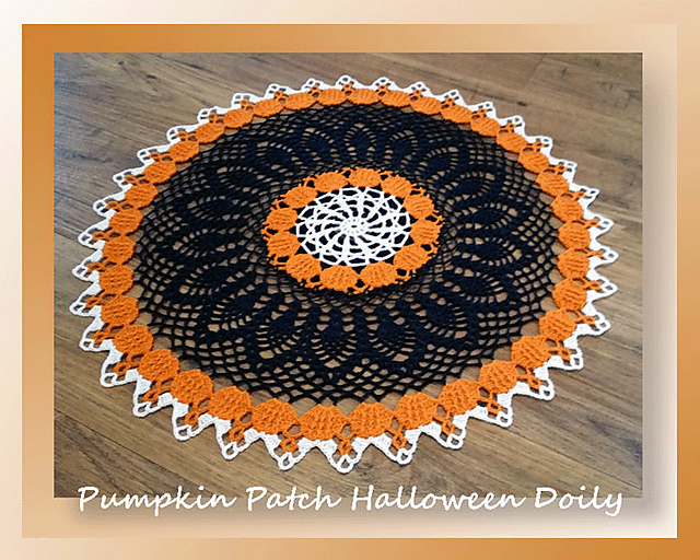 Ravelry: Pumpkin Patch Halloween Doily pattern by Cylinda D. Mathews