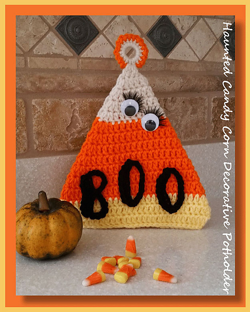 Ravelry: Haunted Candy Corn Potholder pattern by Cylinda D. Mathews