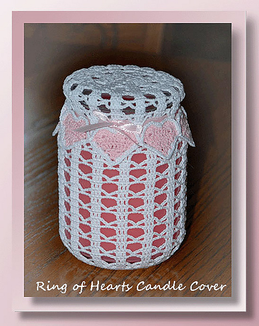 Ravelry: Ring of Hearts Candle Cover pattern by Cylinda D. Mathews