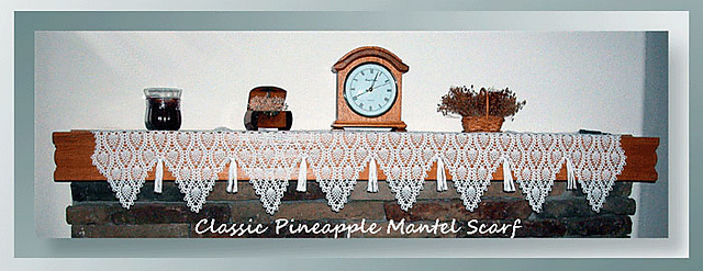 Ravelry: Pineapple Mantel Scarf pattern by Cylinda D. Mathews