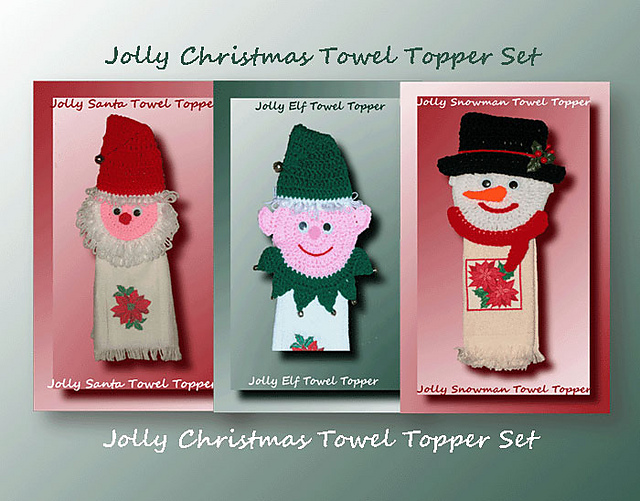 Ravelry: Jolly Christmas Towel Topper Set pattern by Cylinda D. Mathews