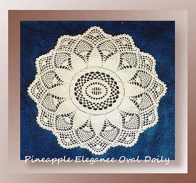 Ravelry: Pineapple Elegance Oval Doily pattern by Cylinda D. Mathews
