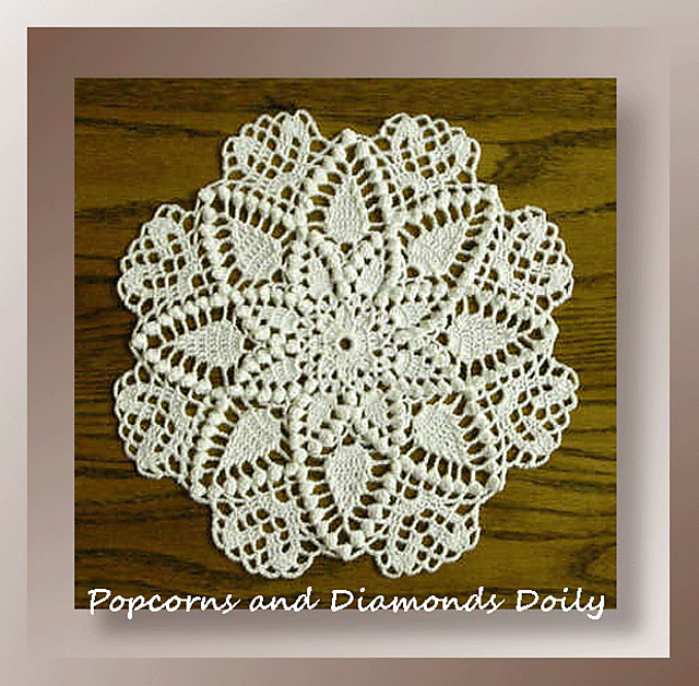 Ravelry: Popcorns and Diamonds Doily pattern by Cylinda D. Mathews