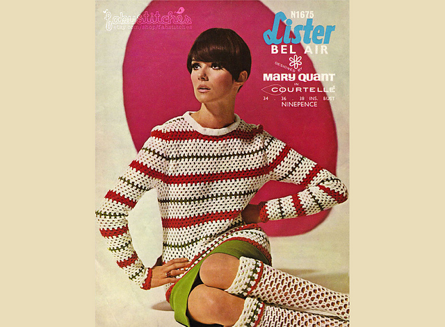 Ravelry: 60s Striped Mod Sweater and High Socks pattern by Mary Quant