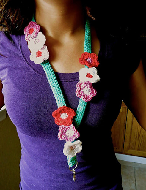 Ravelry: Flowery Lanyard pattern by Lynne Samaan