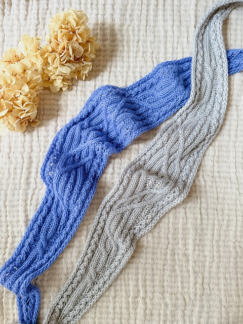 Ravelry: Twisted Twines Scarf pattern by Dorothy Offeciers
