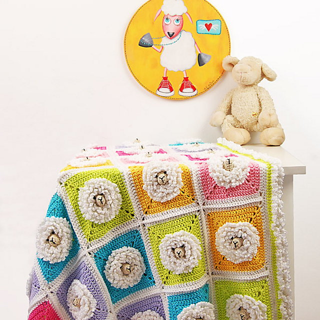Ravelry: Little Sheep Baby Blanket pattern by Dragana Savkov Bajic