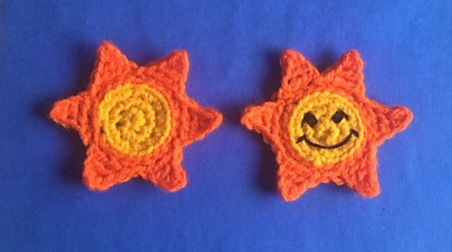 Ravelry: Little Sun Applique pattern by Daisy and Storm