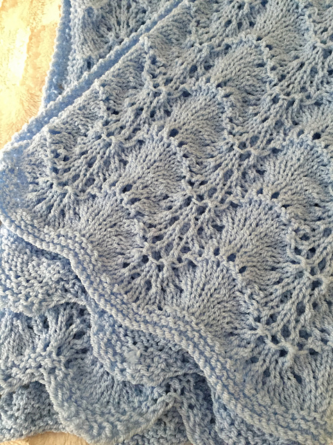 Ravelry: Shells & Lace Baby Blanket pattern by Daisy Gray Knits