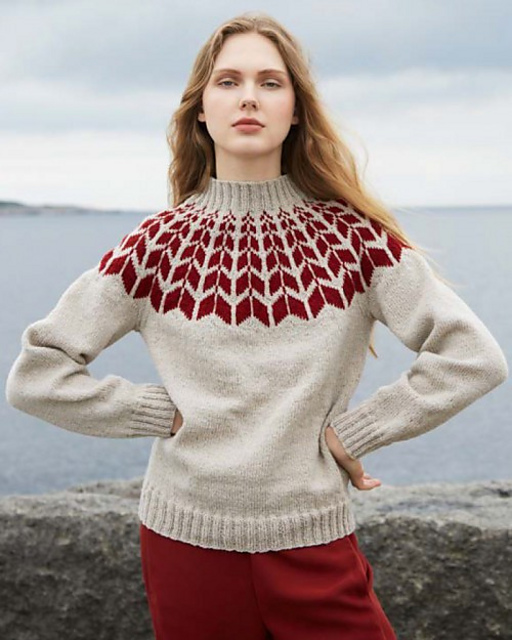 Ravelry: 255R-1 Rundfelt genser pattern by Rauma Designs