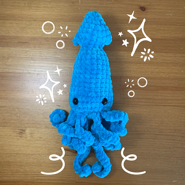 Ravelry: Squishy Squid (no-sew) pattern by Dandy Knots