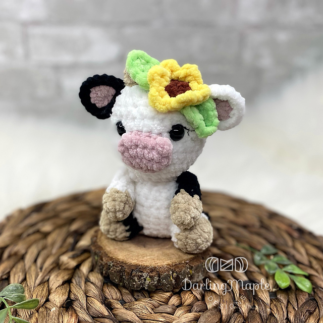 Ravelry: Lil’ Bitty Cow pattern by Darling Maple Designs