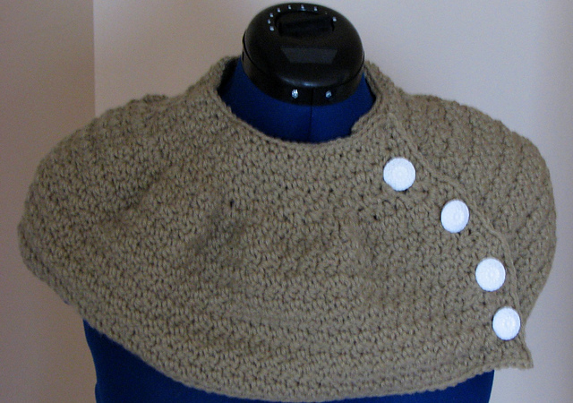Ravelry: Side Button Shorty Poncho pattern by Donna Collinsworth