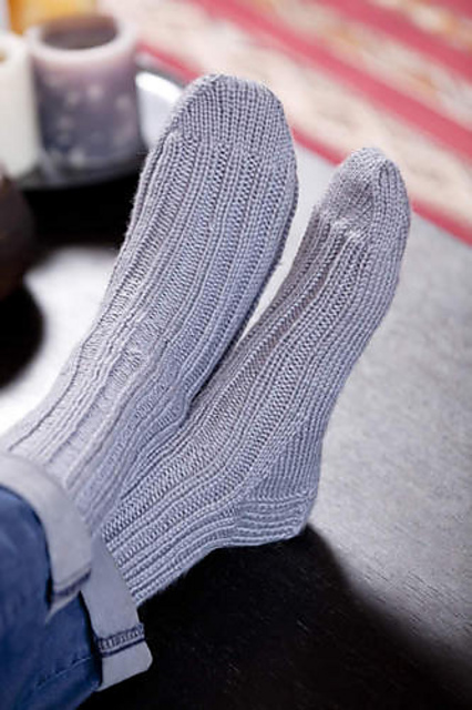 Ravelry: Simple Ribbed Socks pattern by Lorna Miser