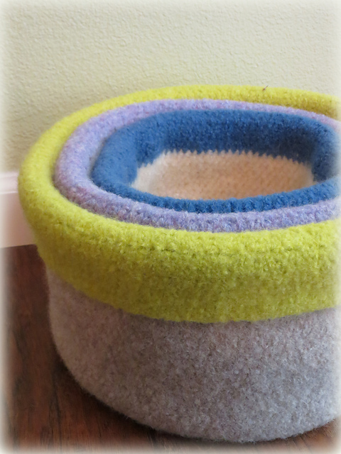 Ravelry: Nesting Felted Baskets pattern by Deborah O'Leary