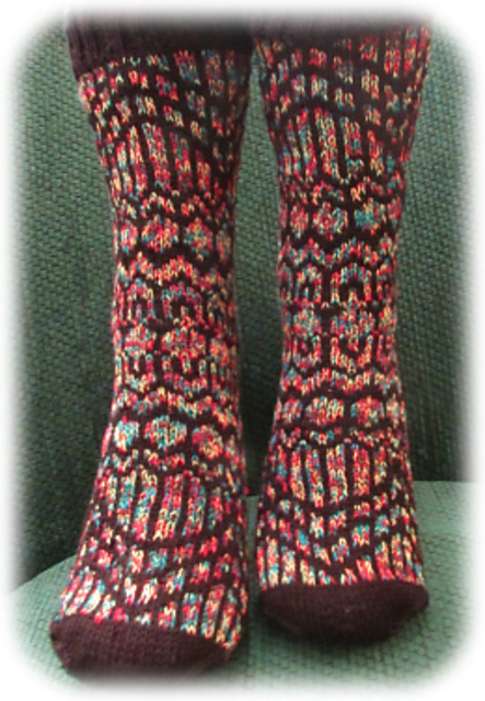 Ravelry: Stained Glass Socks pattern by Deborah Tomasello