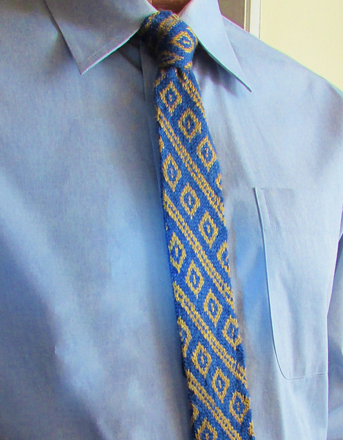 Ravelry: Gold Diamond Swirl Tie pattern by Deborah Tomasello