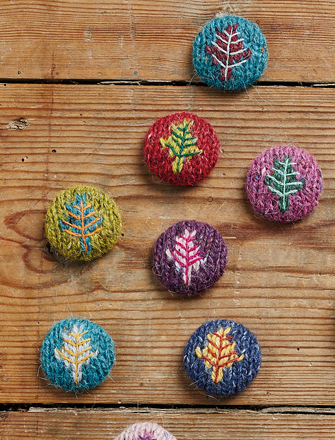 Ravelry: Tiny Birch Leaf Buttons pattern by Dee Hardwicke