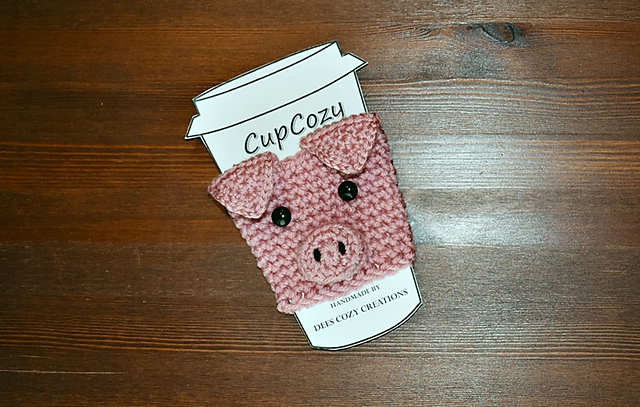 Ravelry: Pig Cup Cozy pattern by Dees Cozy Creations