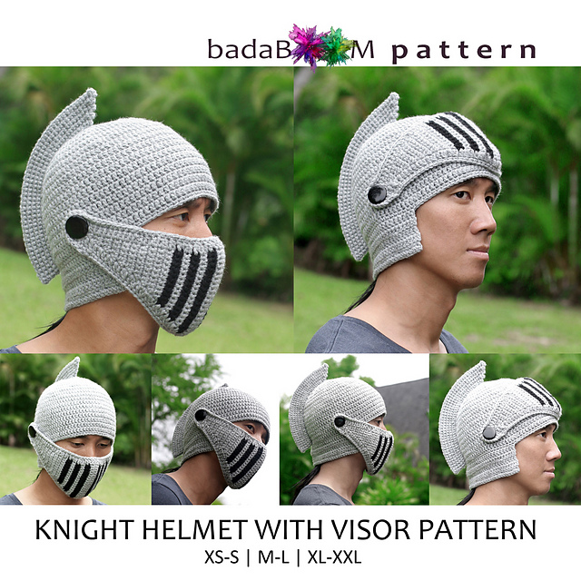 Ravelry: Knight Helmet Hat Adult pattern by Delia Pop