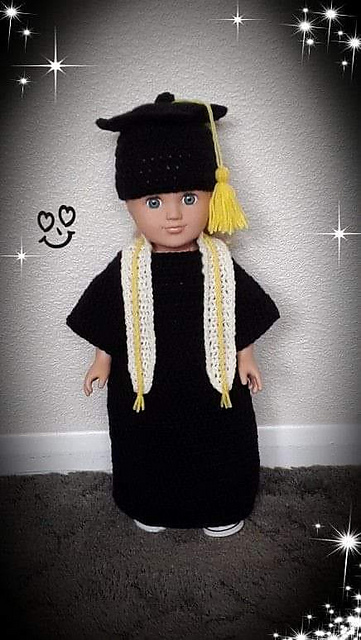 Ravelry: 18" Doll Graduation Outfit pattern by Pamela Barton