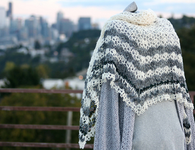 Ravelry: Below the Fold Shawl pattern by Denise Voie de Vie