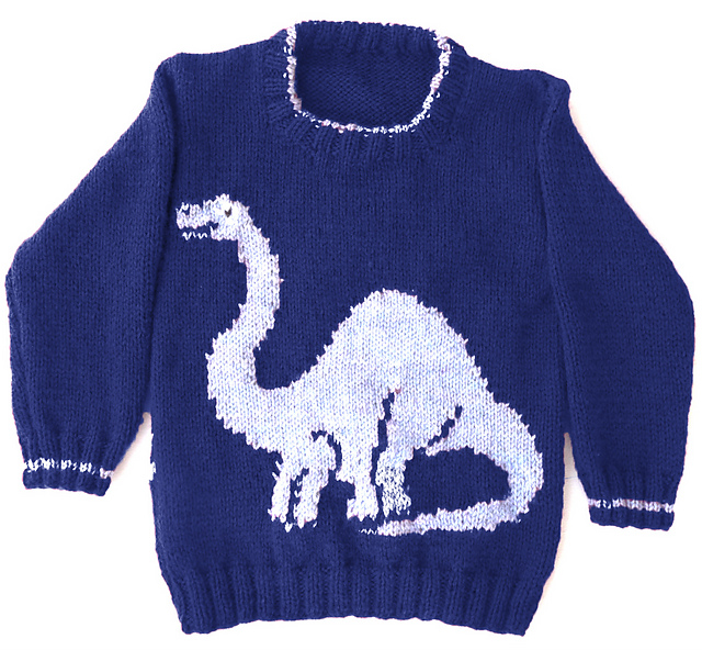 Ravelry: Apatosaurus Dinosaur Sweater pattern by Denny Gould