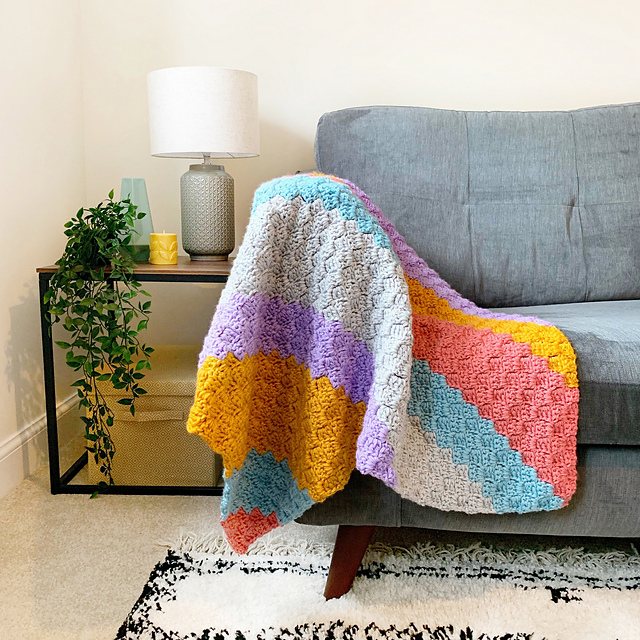 Ravelry: Tropical Stripes Blanket pattern by Kate Rowell