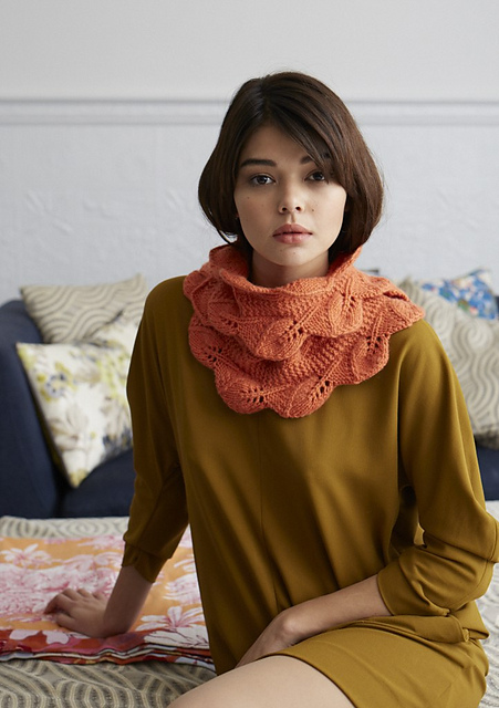 Ravelry: Leaf Cowl pattern by Debbie Bliss