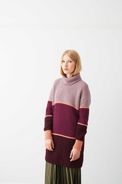 Ravelry: DB054 - Colour Block Tunic pattern by Debbie Bliss