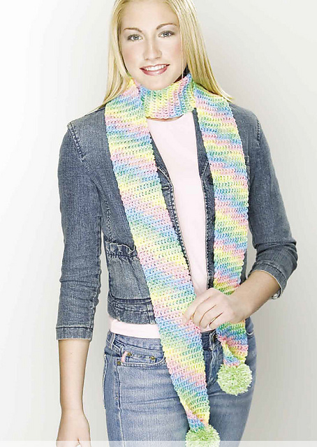 Ravelry: waffle-weave Soft Rainbow Scarf pattern by Nancy Nehring