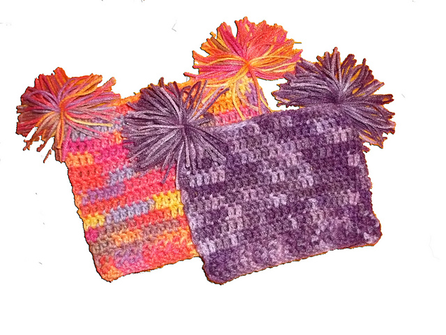 Ravelry: DC-P0002 Sack Hat with Pom-Pom pattern by Diamond Rose Crafts