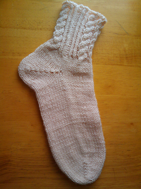 Ravelry: Easy Cabled Ankle Socks pattern by DigitalKitten
