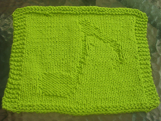Ravelry: Music Note Dishcloth pattern by Lisa Millan