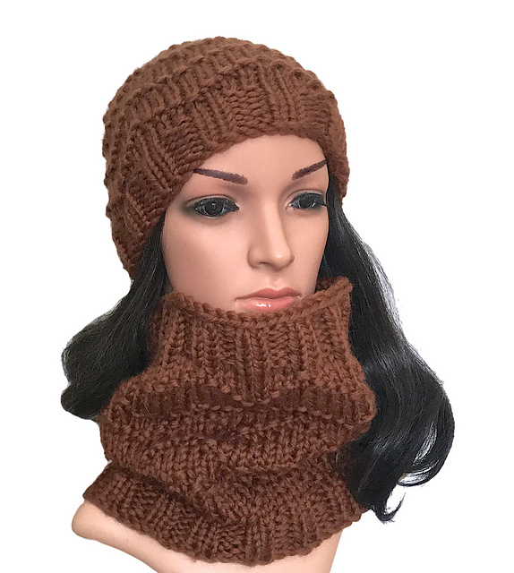 Ravelry: Hills or Mountains? Cowl & Hat pattern by LJM Designs