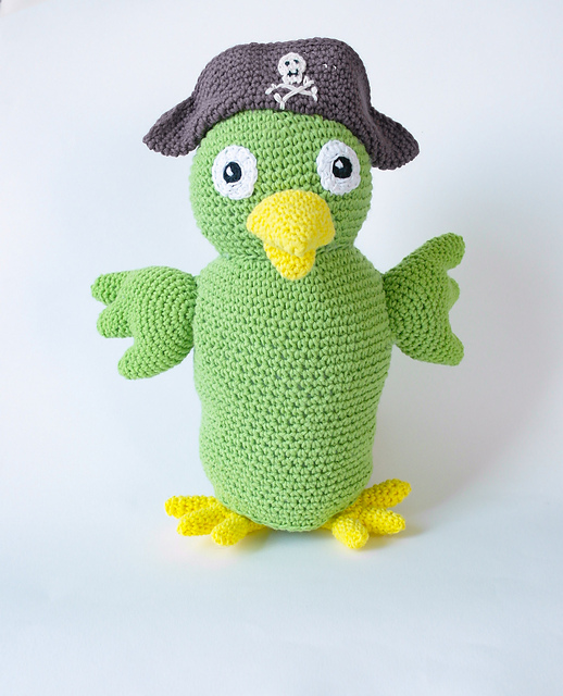 Ravelry: Captain Jack Parrot the Pirate pattern by Erika Elfsberg