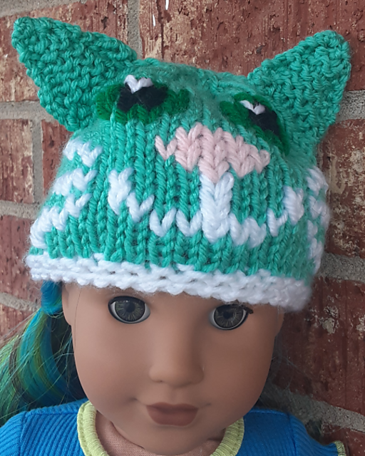 Ravelry: Doll Kitty Cat Hat pattern by Jo Em