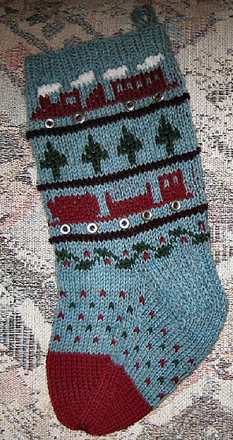Ravelry: Train Christmas Stocking pattern by Dianna Stevens