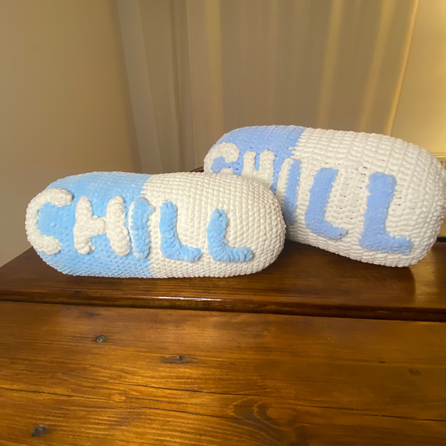 Ravelry: Chill Pill(ow) pattern by Donna Loops